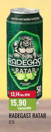 Radegast Ratar Pivo 0,5l v akci | AkcniCeny.cz