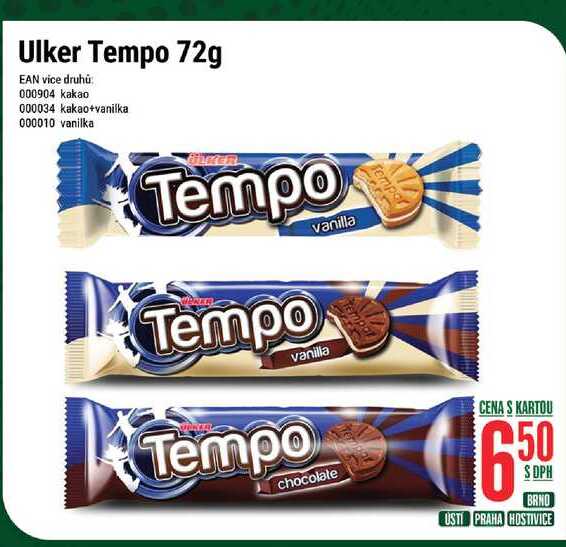 Ulker Tempo 72 g v akci | AkcniCeny.cz