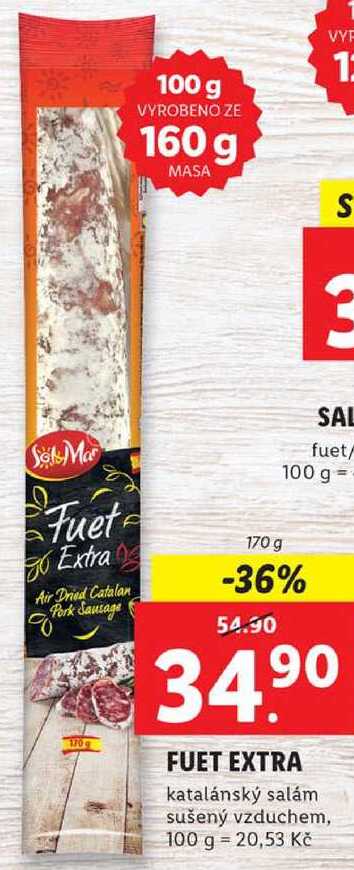 FUET EXTRA, 170 g v akci | AkcniCeny.cz