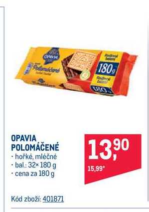 ARCHIV | Opavia polomáčené sušenky, 180 g v akci platné do: 23.2.2021 ...
