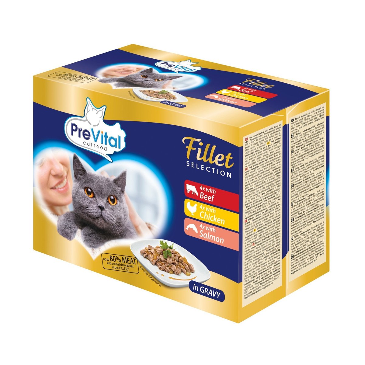 Prevital Naturel kapsičky pro kočky 4 příchutě v želé 12×85 g v akci ...