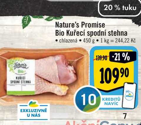 ARCHIV | Nature's Promise Bio Kuřecí stehna • chlazená • 500 g v akci ...