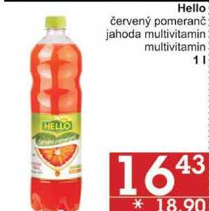Hello multivitamin, 1 l v akci za 18,90 Kč | AkcniCeny.cz