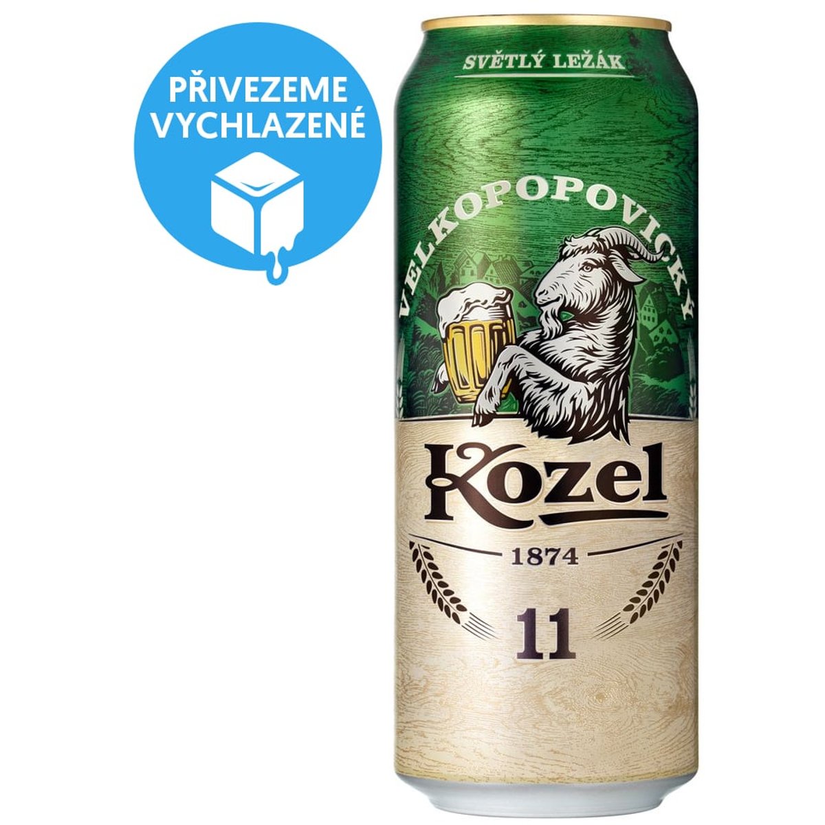 Velkopopovický Kozel 11 Multipack 6x 0,5 l, plech v akci | AkcniCeny.cz
