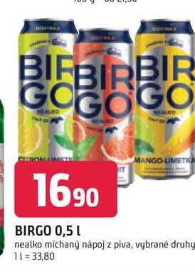 BIRGO NEALKO různé druhy 0,5 l, plech v akci | AkcniCeny.cz