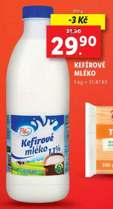 KEFÍROVÉ MLÉKO JAHODOVÉ, 450 g v akci | AkcniCeny.cz