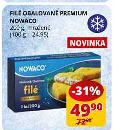 Nowaco RYBÍ FILÉ porce, mražené, 300 g v akci | AkcniCeny.cz