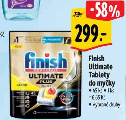 Finish Ultimate kapsle do myčky nádobí v akci | AkcniCeny.cz